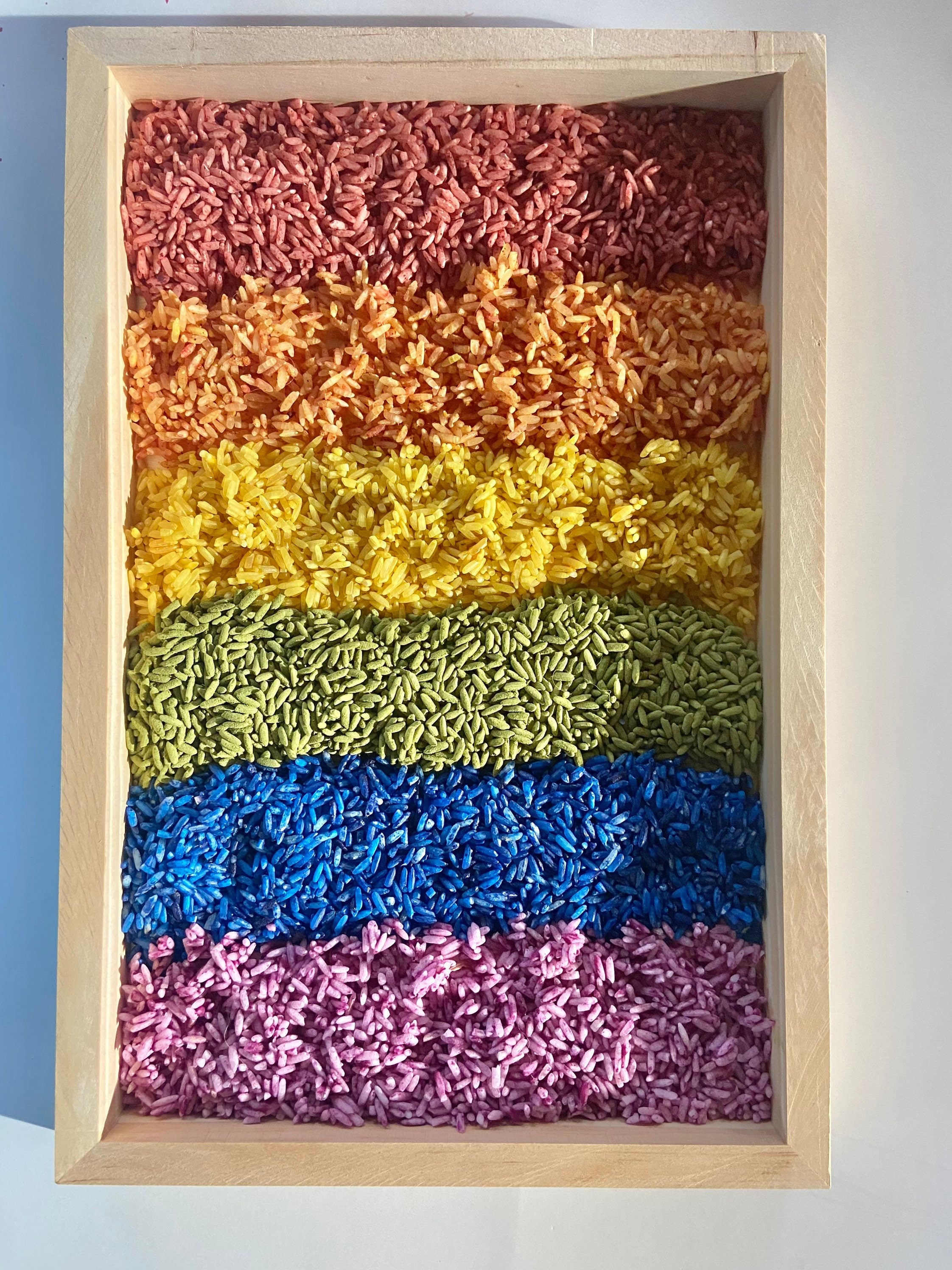 Rainbow Colored Sensory Rice - Individual Colors or Multi-Color Pack ...